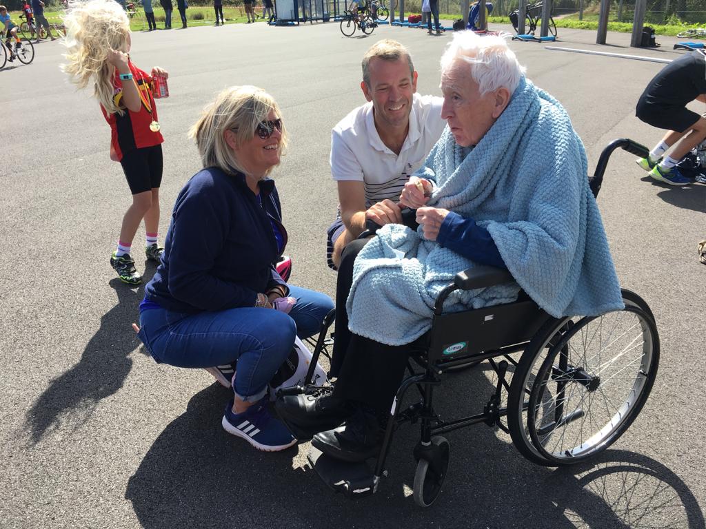 John b attends a cyclist race at Paignton Velodrome on 18th August ...