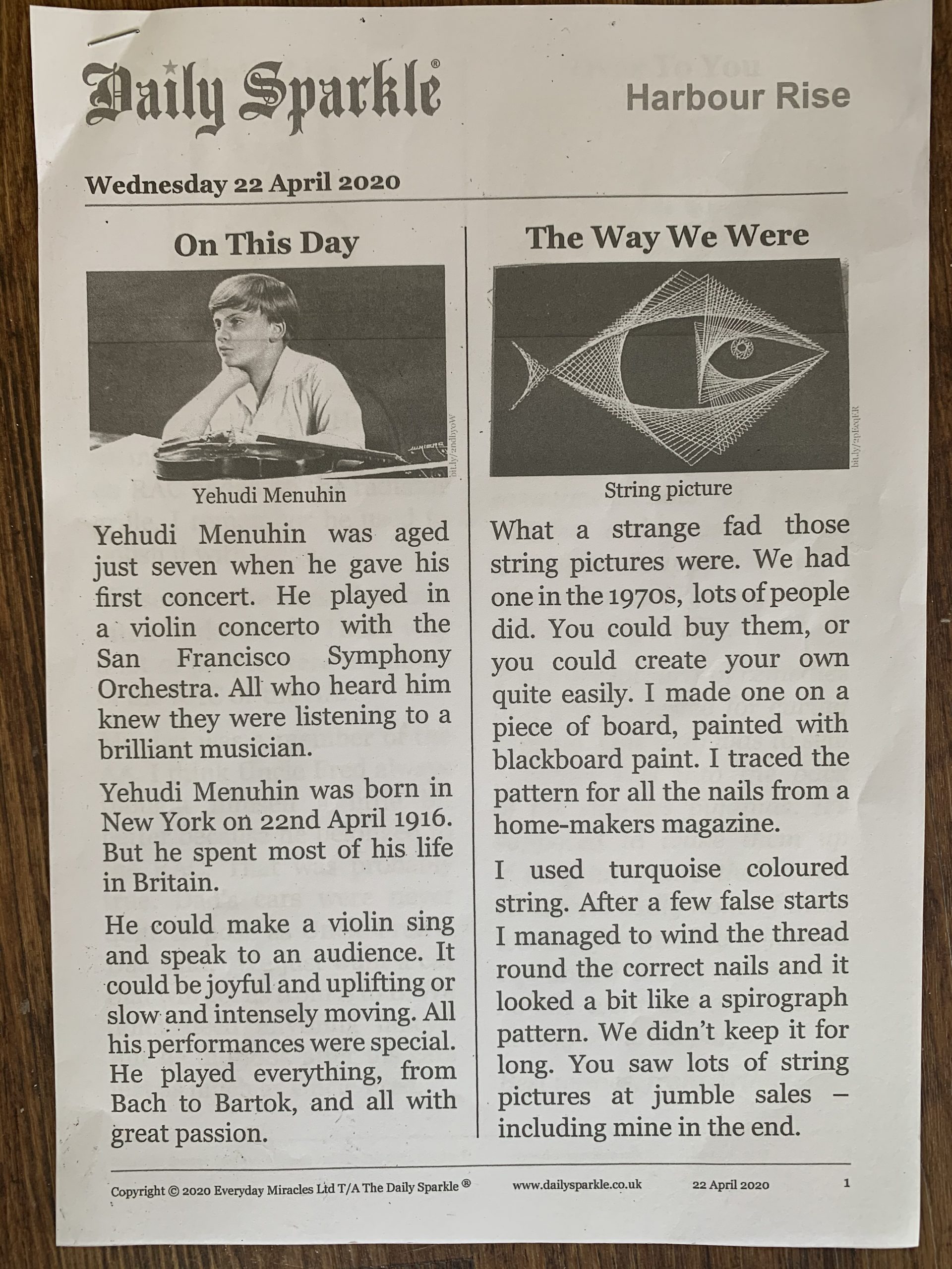 daily sparkle – Harbour Rise